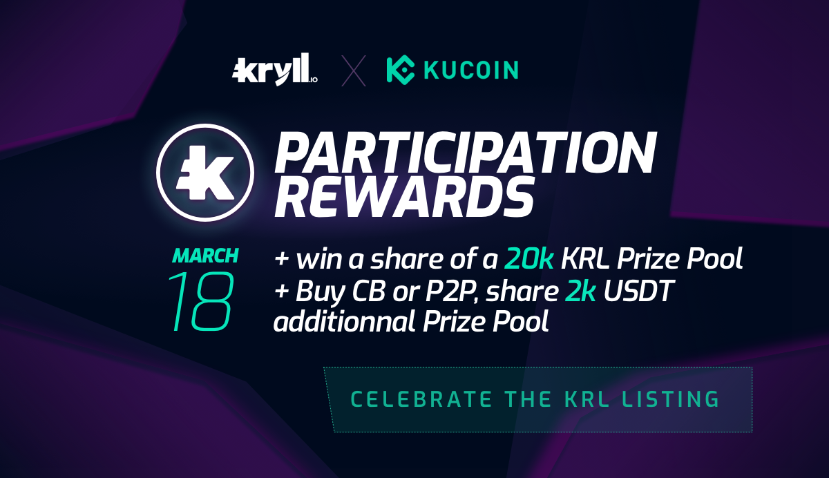 Concours Participation rewards + Credit Card/P2P - Listing KRL avec Kucoin